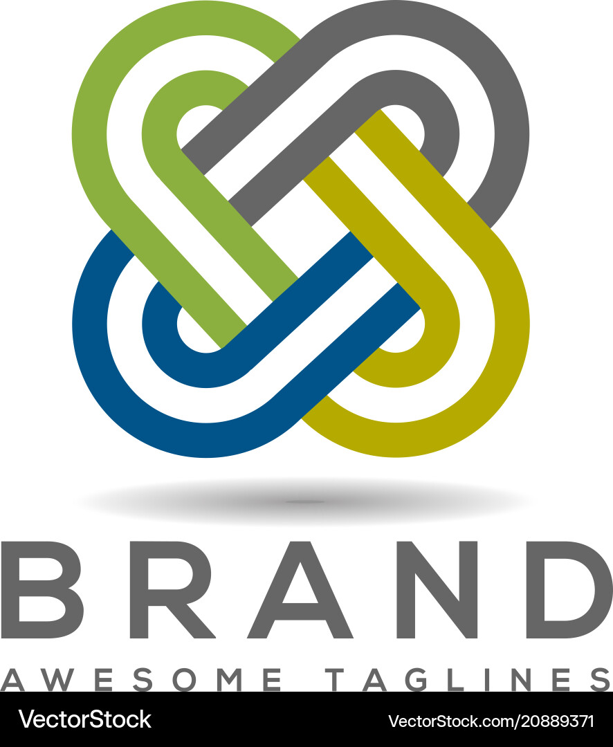 Connected Color Network Logo Royalty Free Vector Image