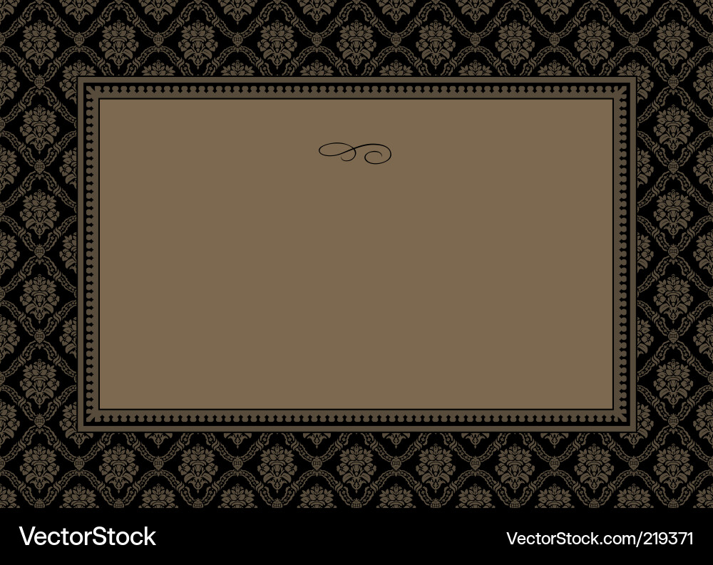 Gold pattern and frame Royalty Free Vector Image