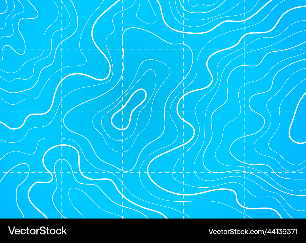 Ocean Topography Map - Marine Depth Royalty Free Vector