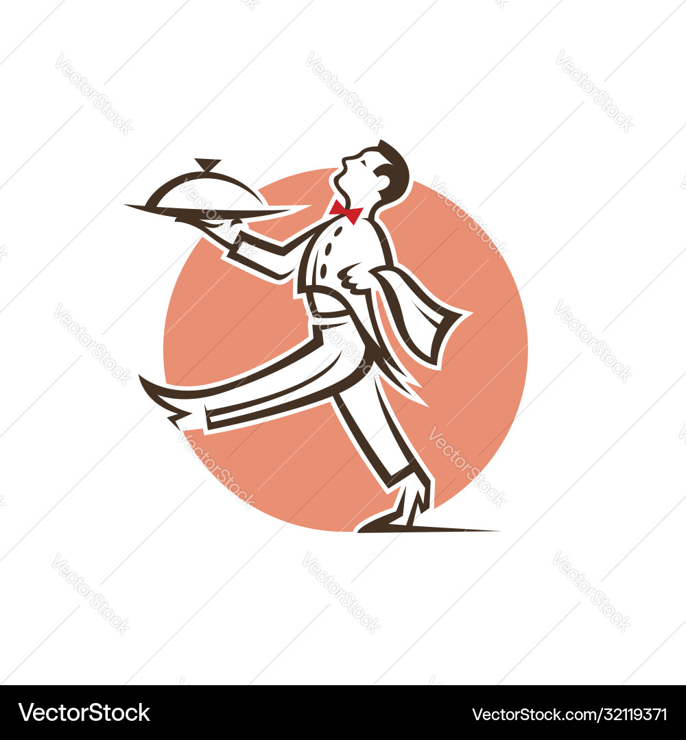 Restaurant waiter icon Royalty Free Vector Image