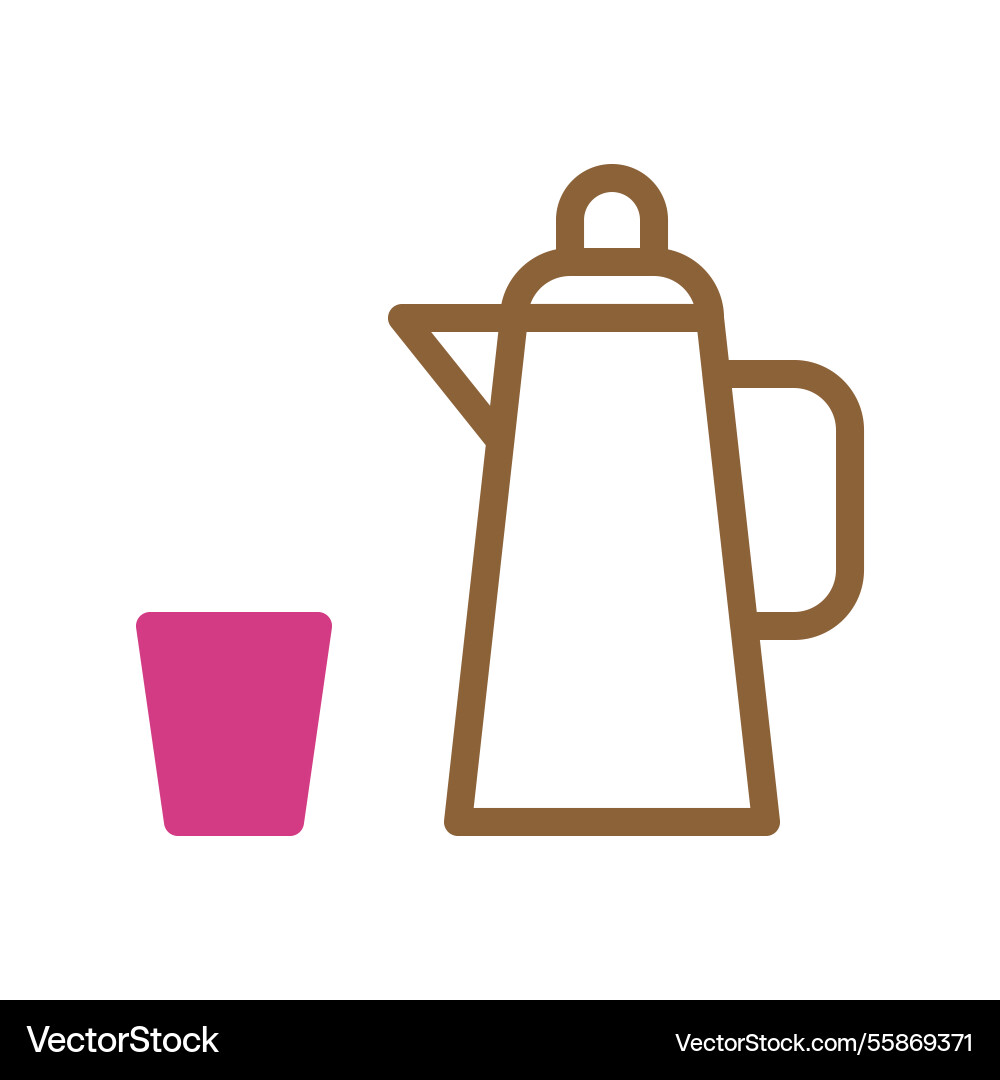 Simple coffee pot graphic Royalty Free Vector Image
