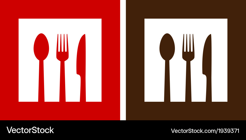 Two restaurant signs Royalty Free Vector Image