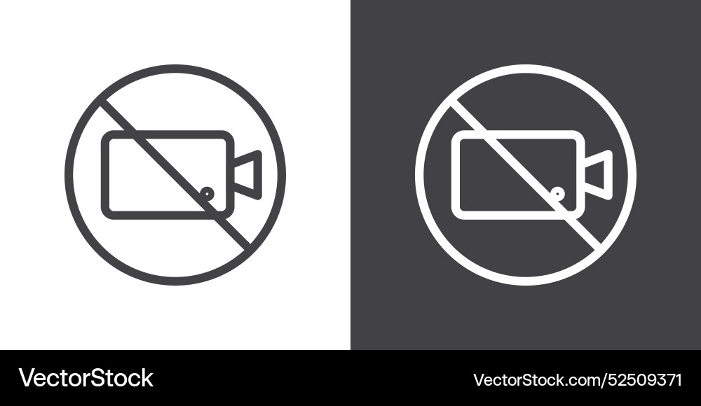 Video off icon Royalty Free Vector Image - VectorStock