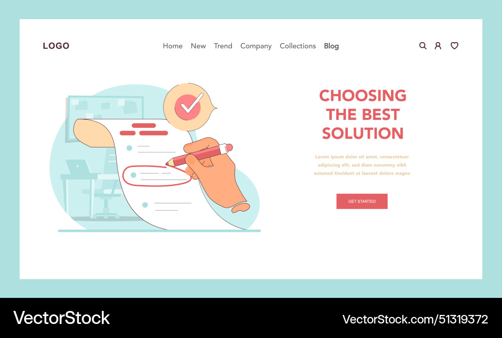 Decision-making concept flat Royalty Free Vector Image