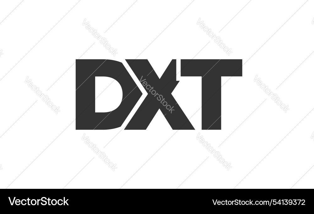 Dxt logo design template with strong and modern Vector Image