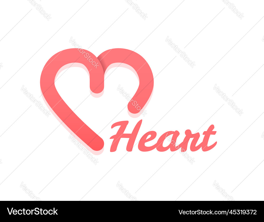 Emblem with heart Royalty Free Vector Image - VectorStock