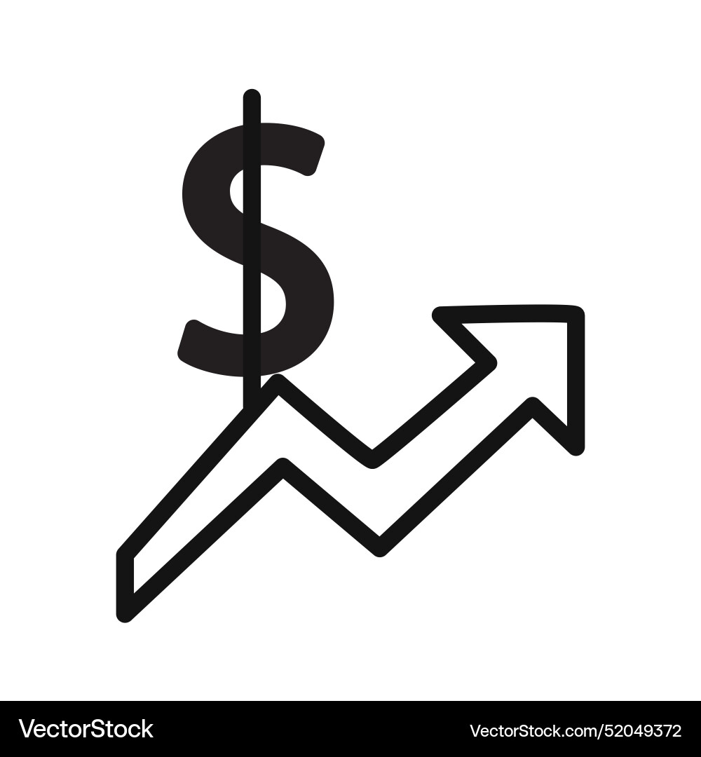 Forex stock market icon linear graphics sign Vector Image