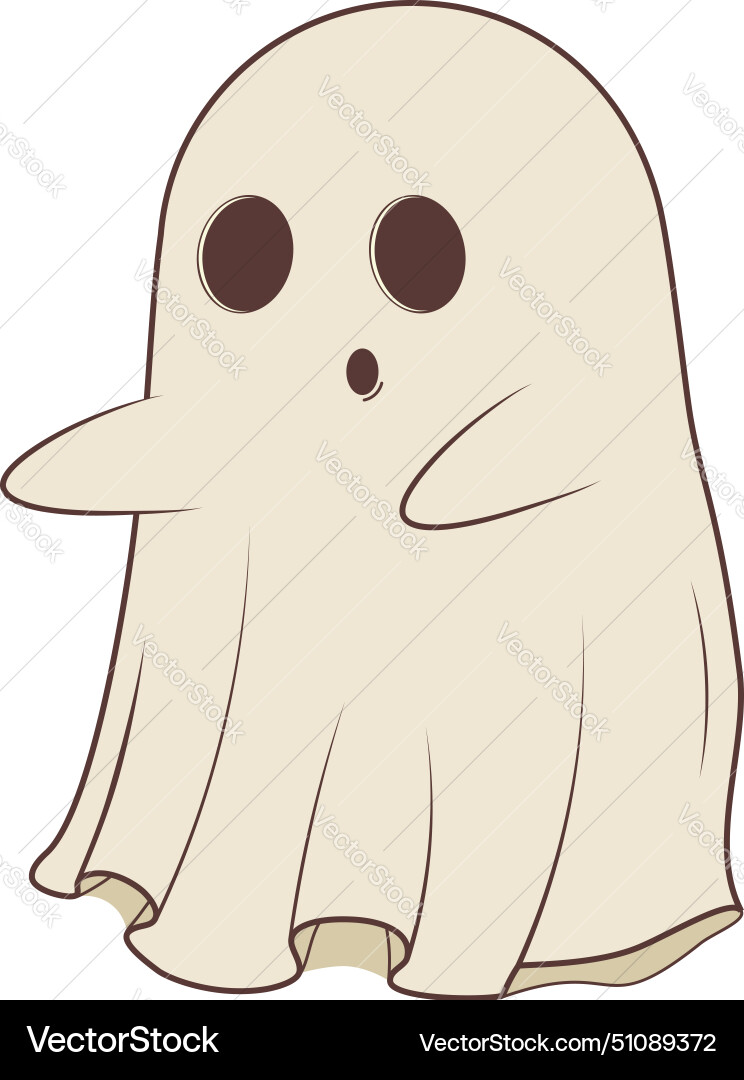 Funny cartoon ghost Royalty Free Vector Image - VectorStock