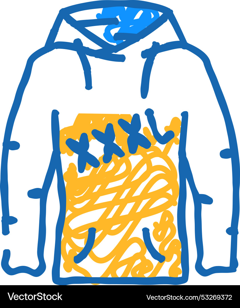 Plus size clothing icon doodle Royalty Free Vector Image