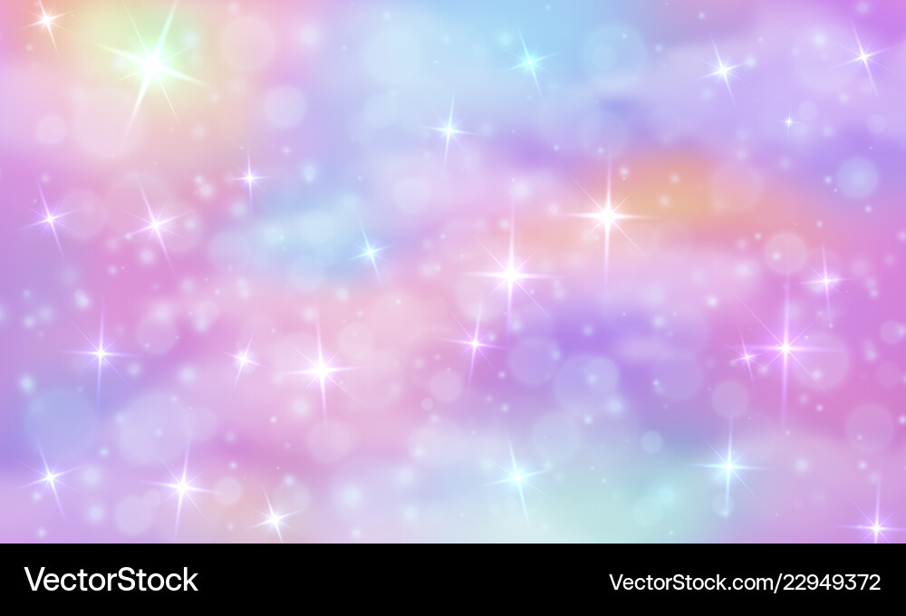 Rainbow Galaxy Unicorn Sky Royalty Free Vector Image