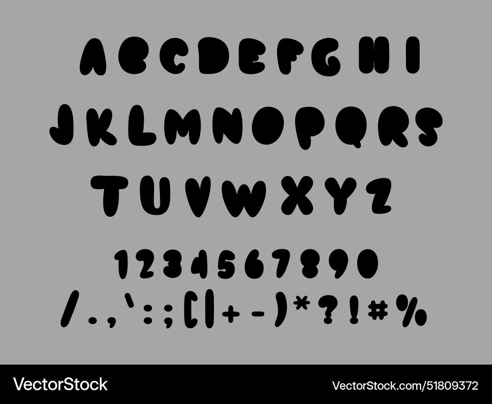 Retro fonts inflated balloon silhouette Royalty Free Vector