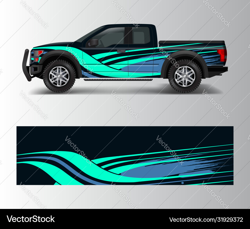Truck & Car Wrap Background Royalty Free Vector Image