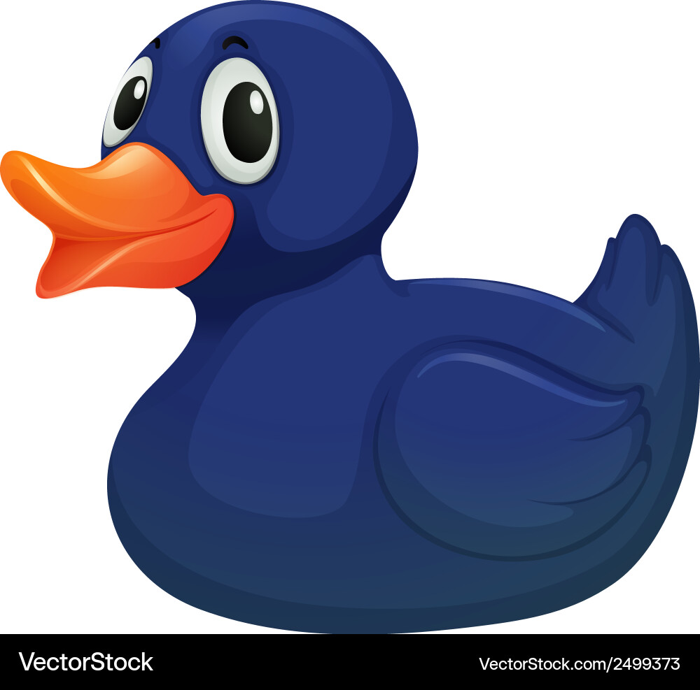 A blue rubber duck Royalty Free Vector Image - VectorStock