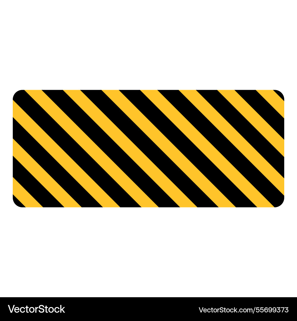 Bold yellow and black stripes warning sign Vector Image