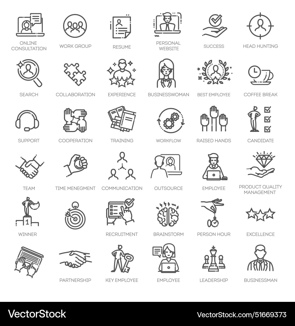 Business people human resources Royalty Free Vector Image