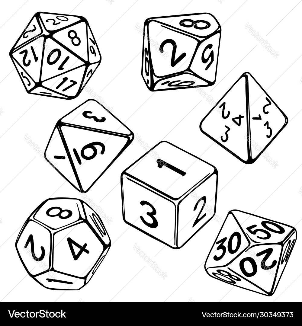 D6 Dice Vector Images (over 140)