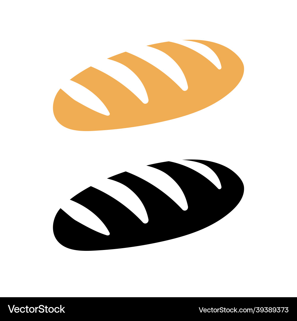 French bread baguette logo Royalty Free Vector Image