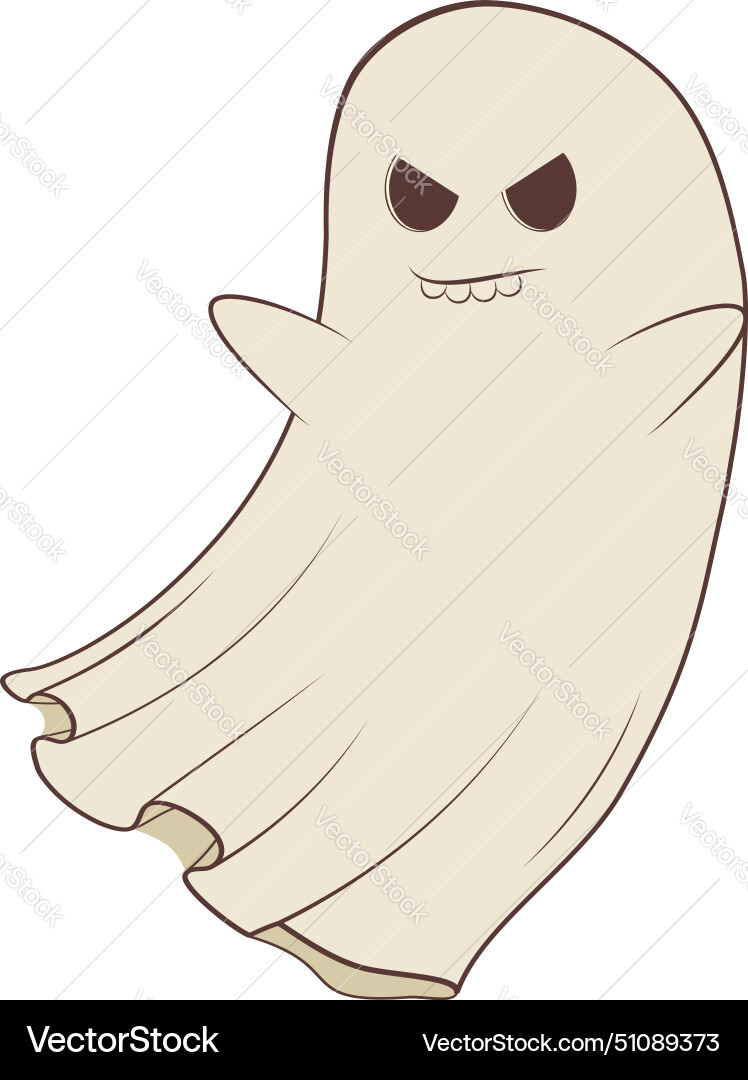 Funny cartoon ghost Royalty Free Vector Image - VectorStock