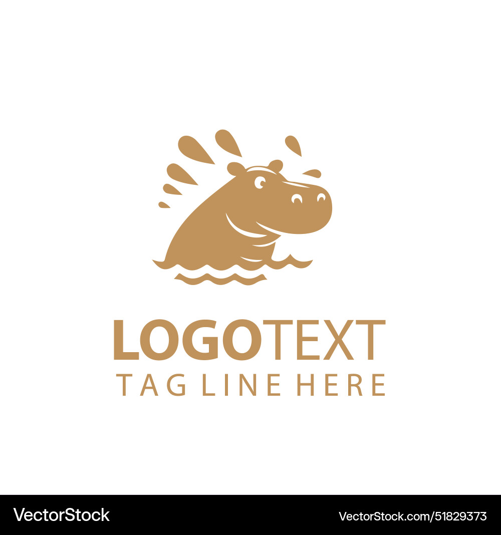 Hippo logo Royalty Free Vector Image - VectorStock