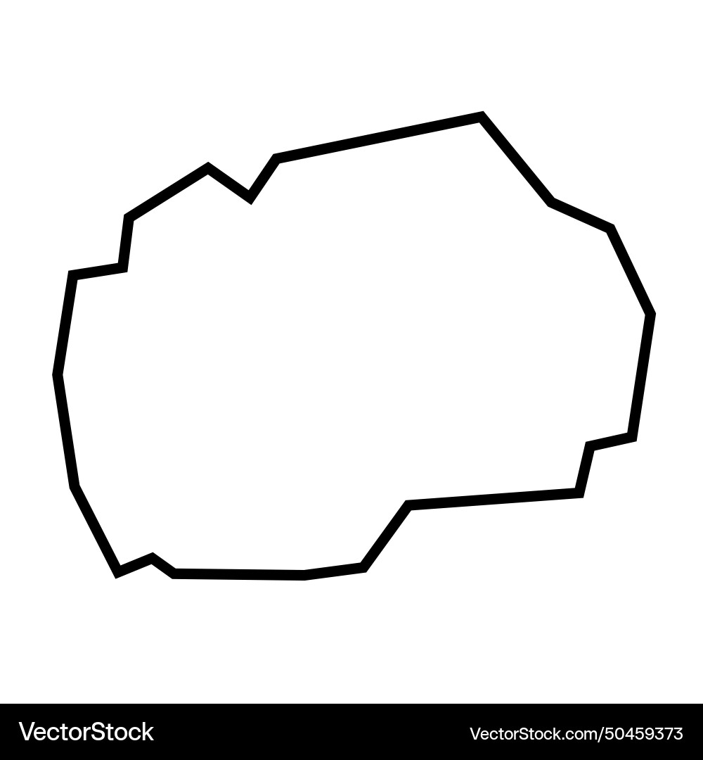 North macedonia country map thick outline Vector Image
