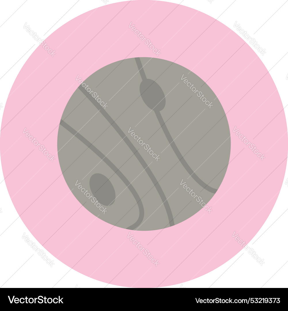 Pluto flat circle icon Royalty Free Vector Image