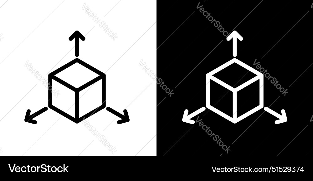 Bim icon set 3d model symbol building dimension Vector Image