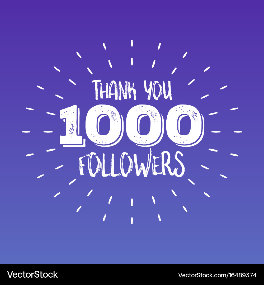 Danke Briefe für Follower Lizenzfreies Vektorbild