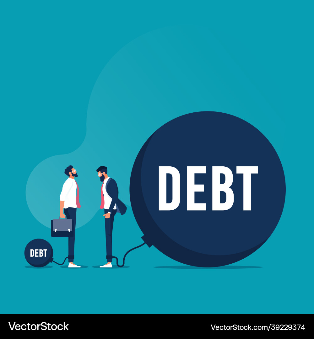 Depicts debt and financial burden concept Vector Image