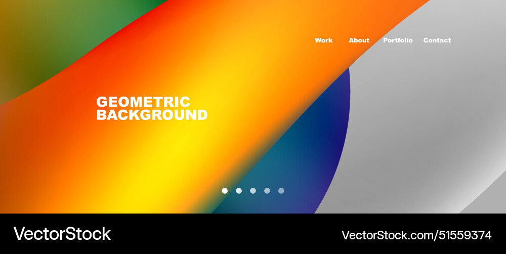 Dynamic flowing shapes concept design composition Vector Image