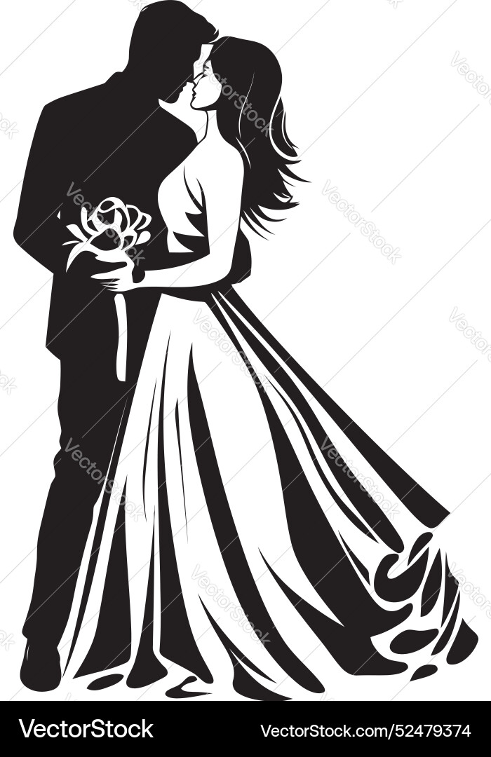 Eternal union bride and groom symbol Royalty Free Vector