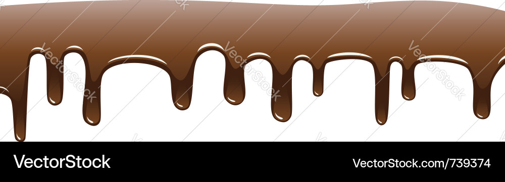 Flowing chocolate drops Royalty Free Vector Image