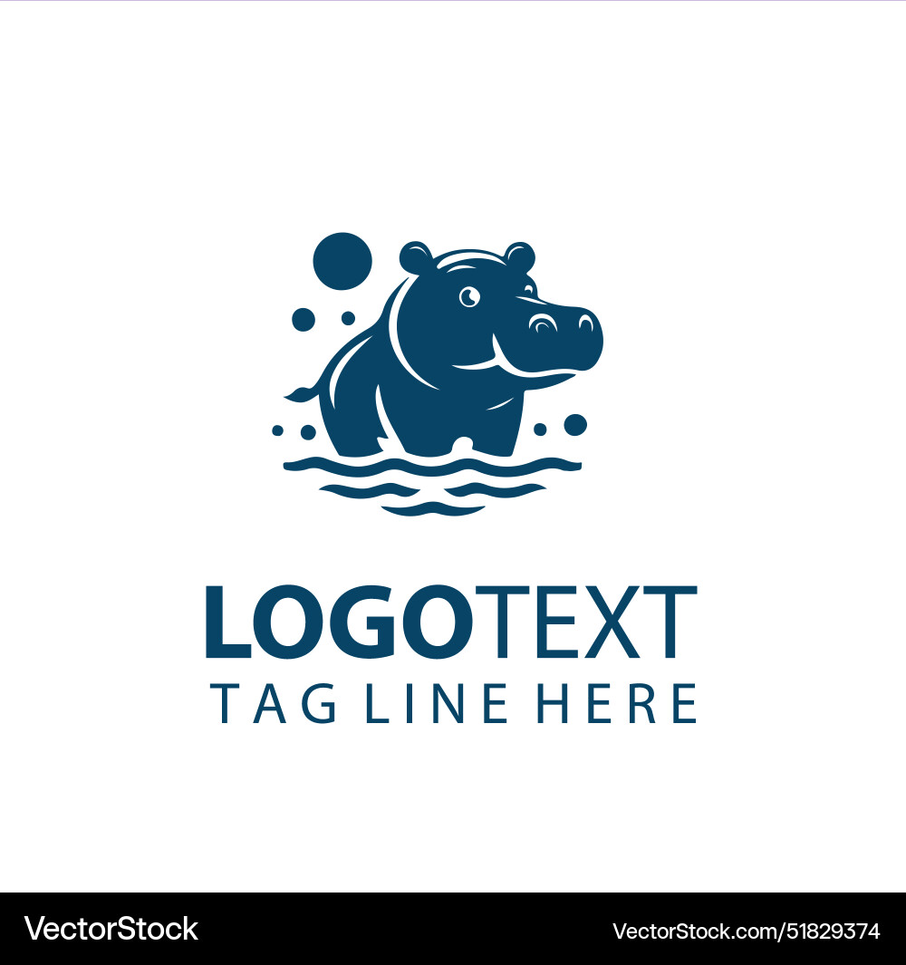 Hippo logo Royalty Free Vector Image - VectorStock
