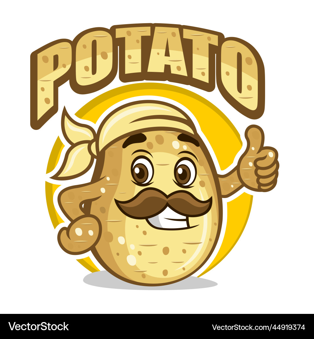 Modern mascot mr potato logo Royalty Free Vector Image