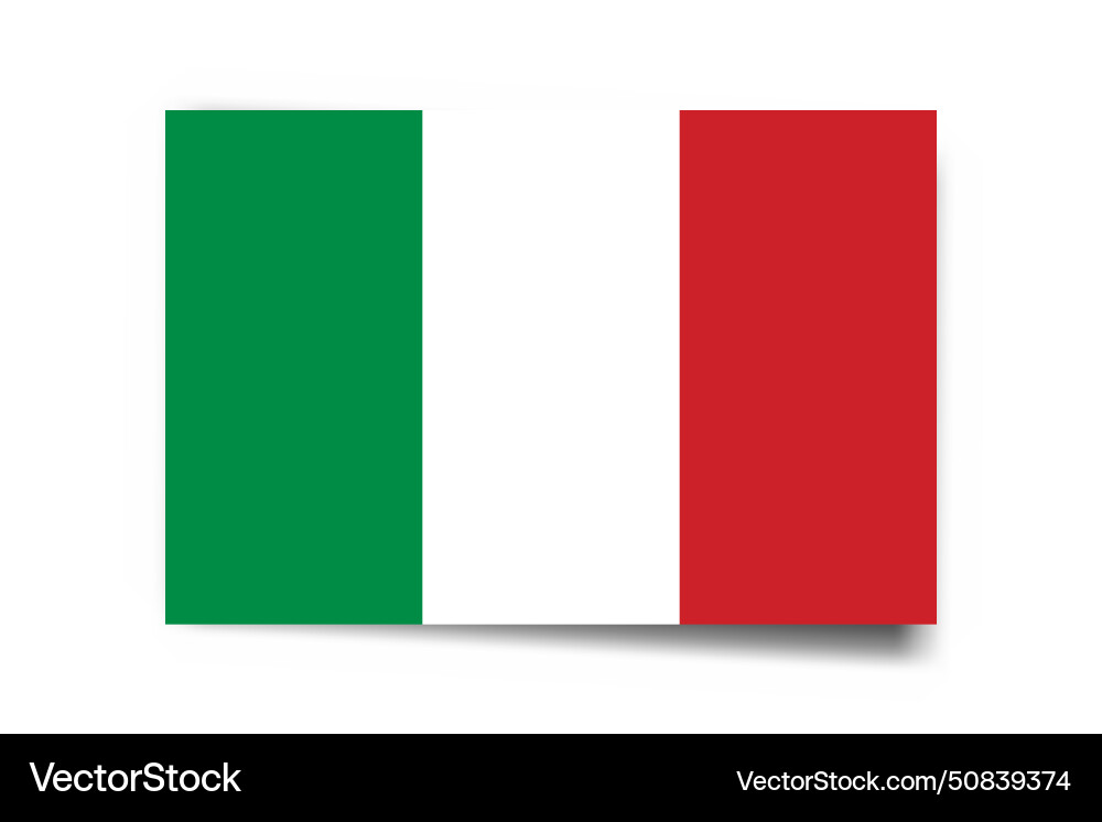 Rectangle flag of italy Royalty Free Vector Image