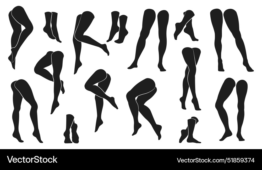 Woman's Legs - Silhouette Dance Royalty Free Vector Image
