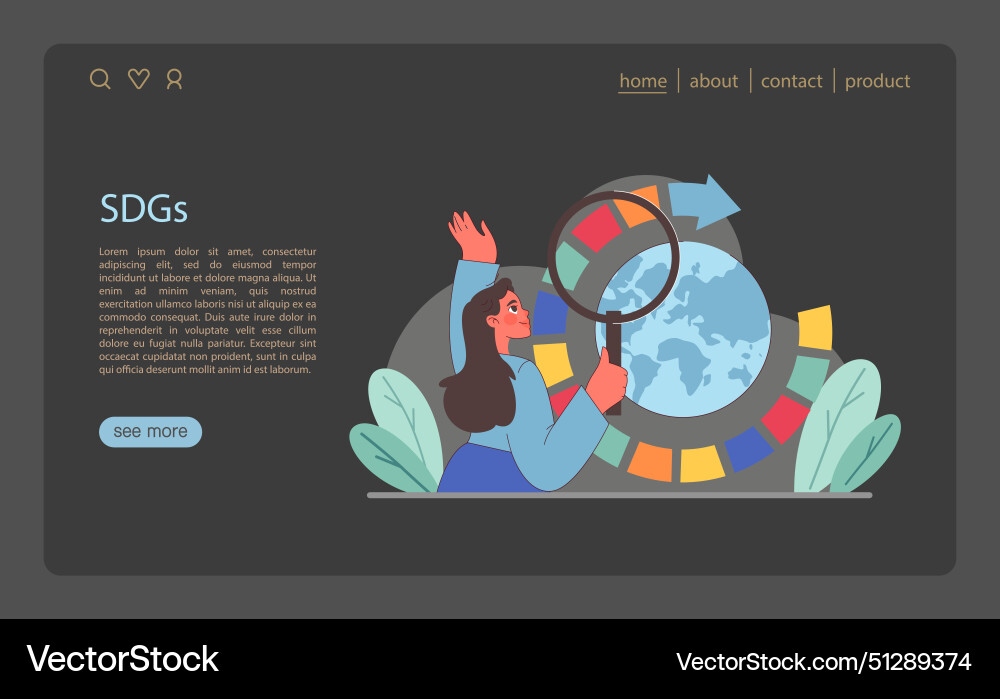 World goals spotlight set Royalty Free Vector Image