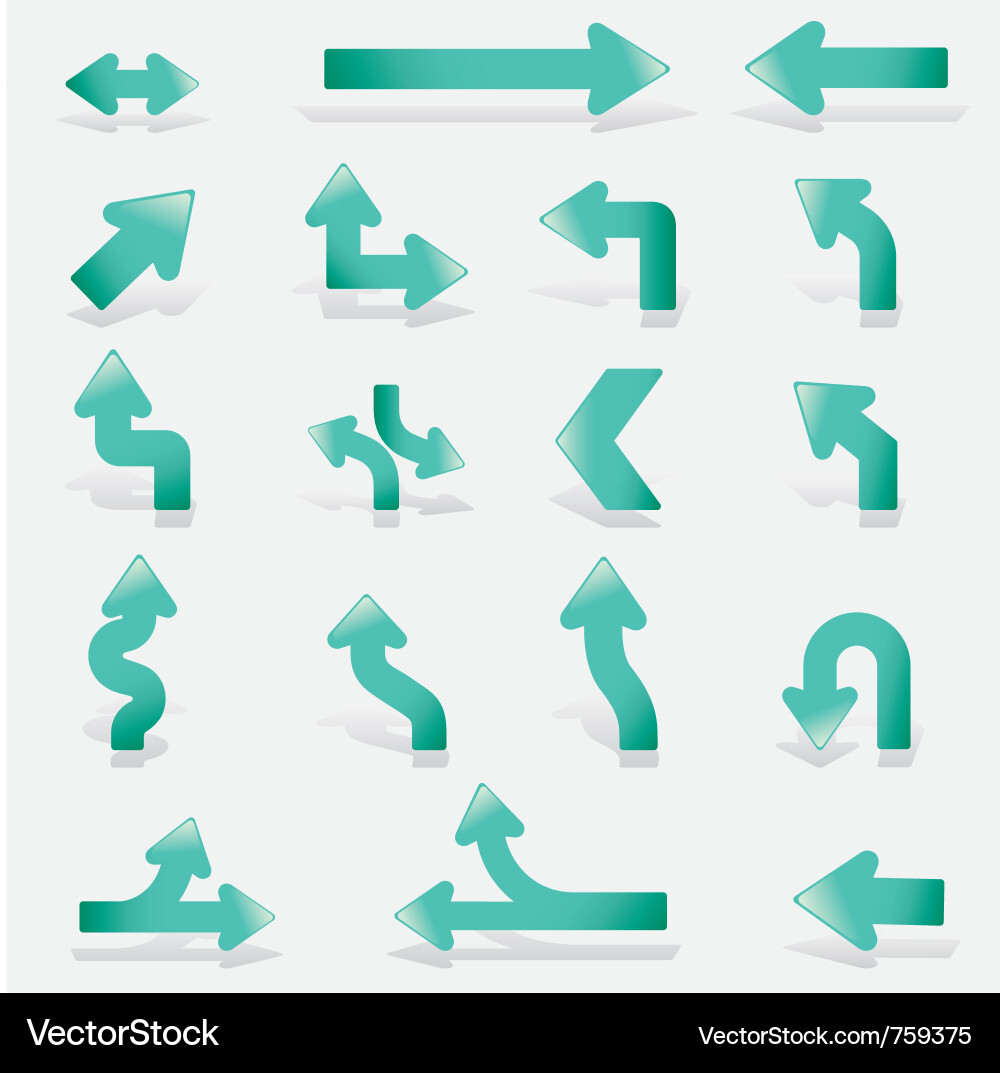 Arrow Collection - Directional Symbols Royalty Free Vector
