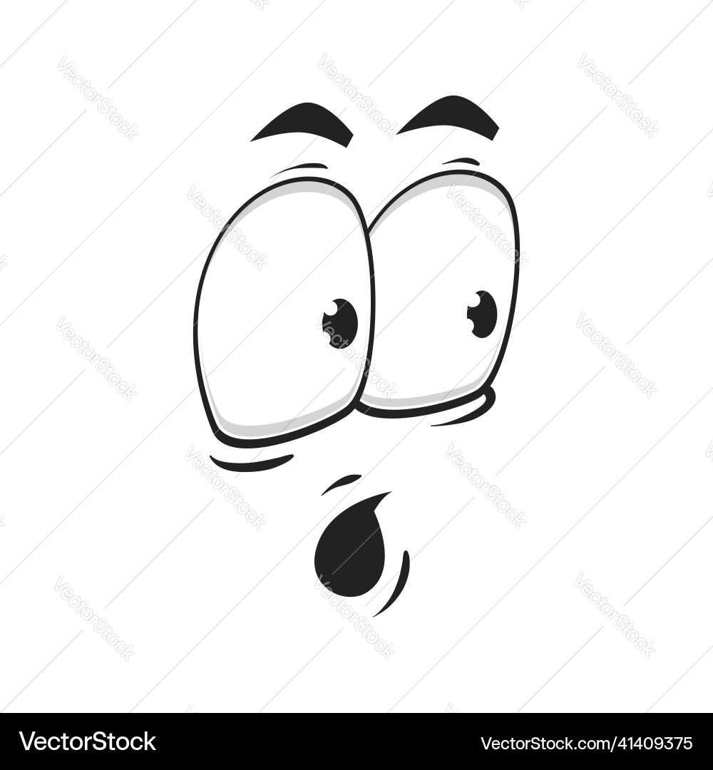 Cartoon Surprise Face Emoji Royalty Free Vector Image