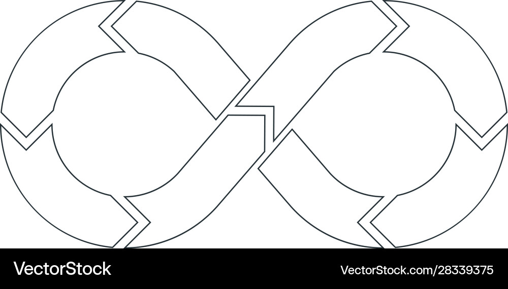 Devops symbol outline Royalty Free Vector Image