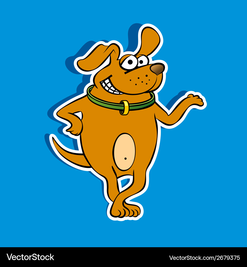 Happy dog Royalty Free Vector Image - VectorStock
