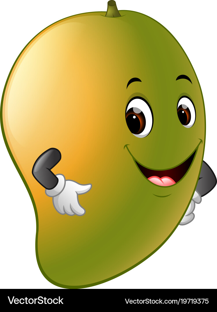 Mango with face Royalty Free Vector Image - VectorStock