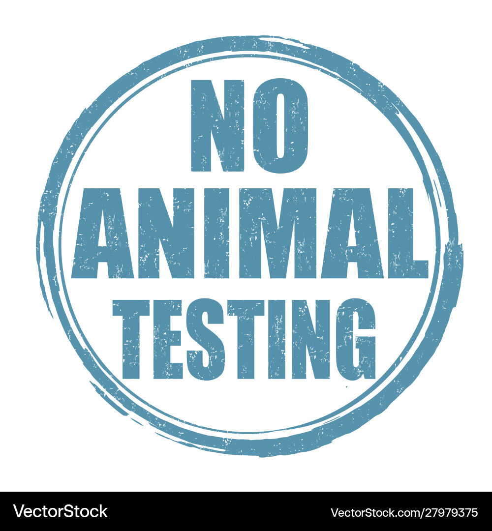 No animal testing sign or stamp Royalty Free Vector Image