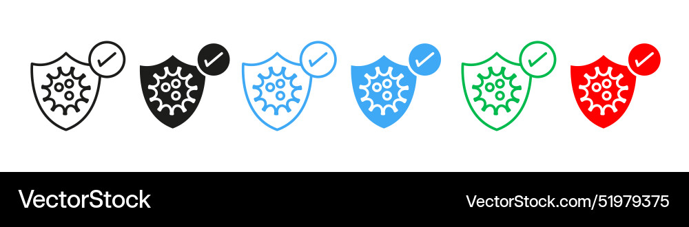 Protective immune system support icon for health Vector Image