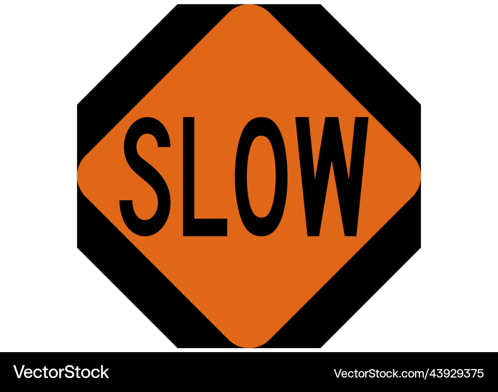 Slow Royalty Free Vector Image - VectorStock