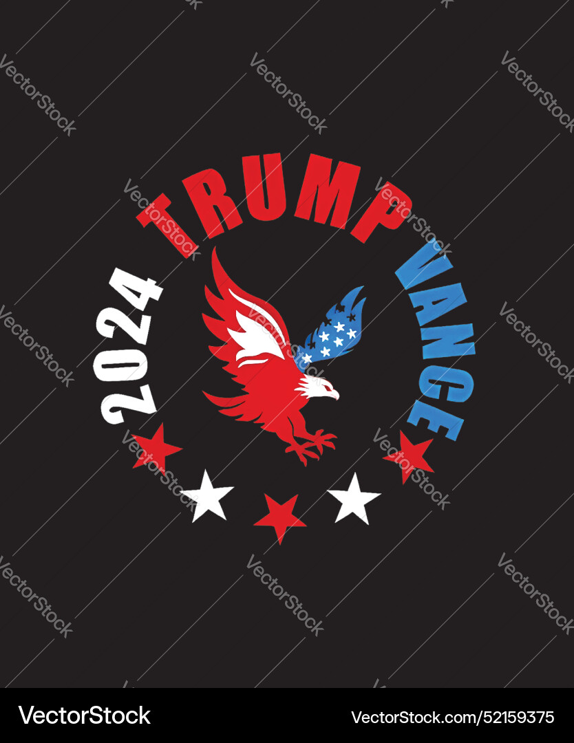 Trump vance 2024 Royalty Free Vector Image - VectorStock