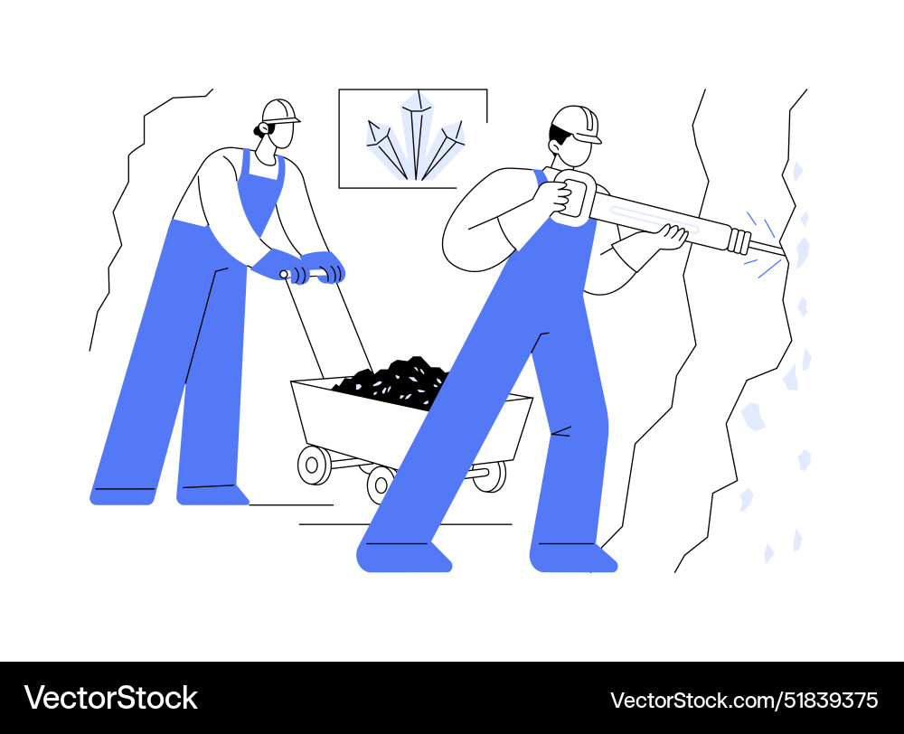 Underground gold mining abstract concept – Royalty-Free Vector ...