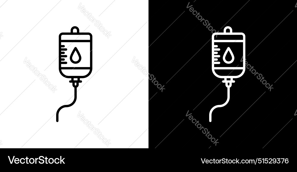 Blood transfusion icon set donate medical Vector Image