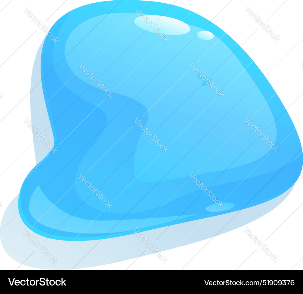 Blue liquid substance forming an irregular shape Vector Image