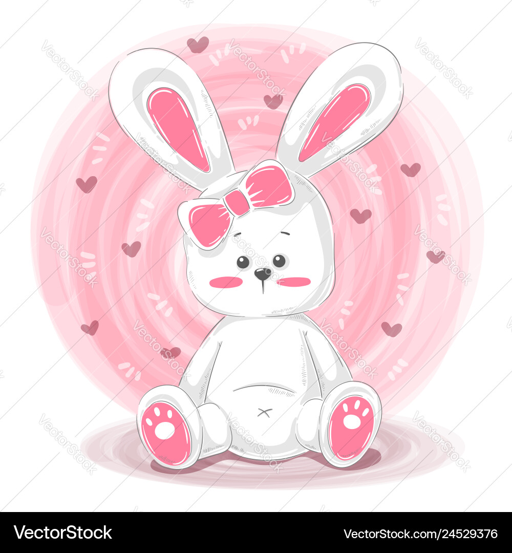 Cartoon teddy rabbit - funny characters Royalty Free Vector
