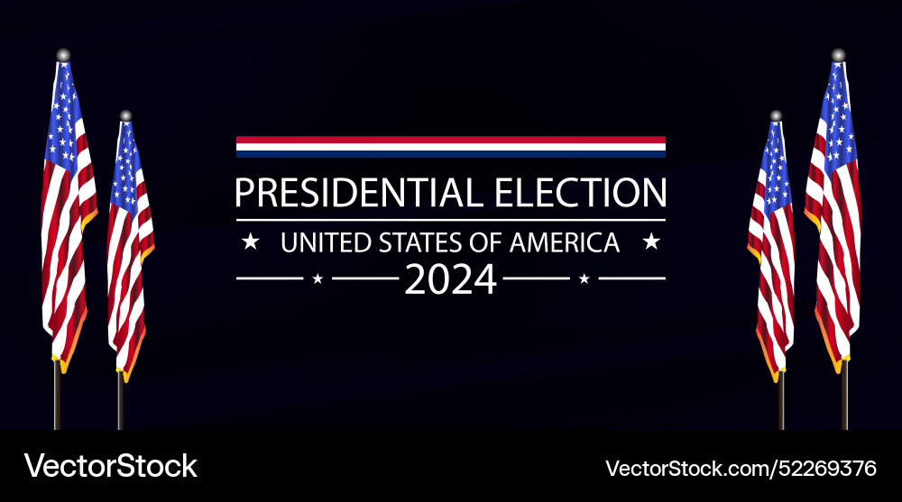 Countdown to 2024 analyzing the potential Vector Image